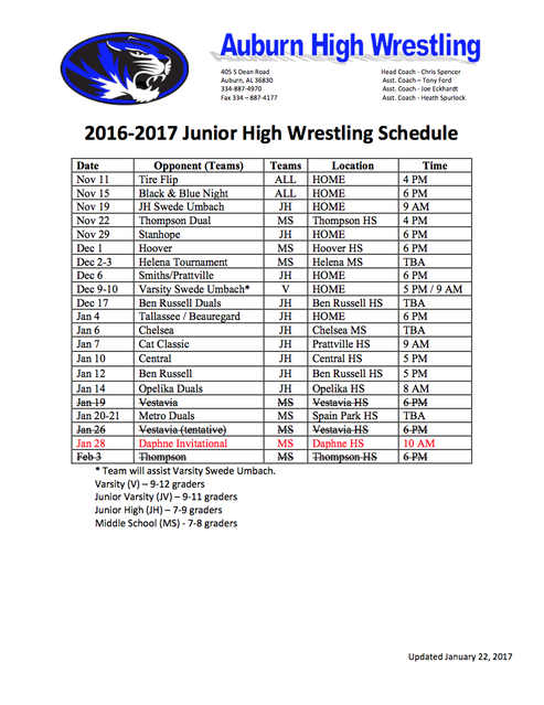 Schedules Historical